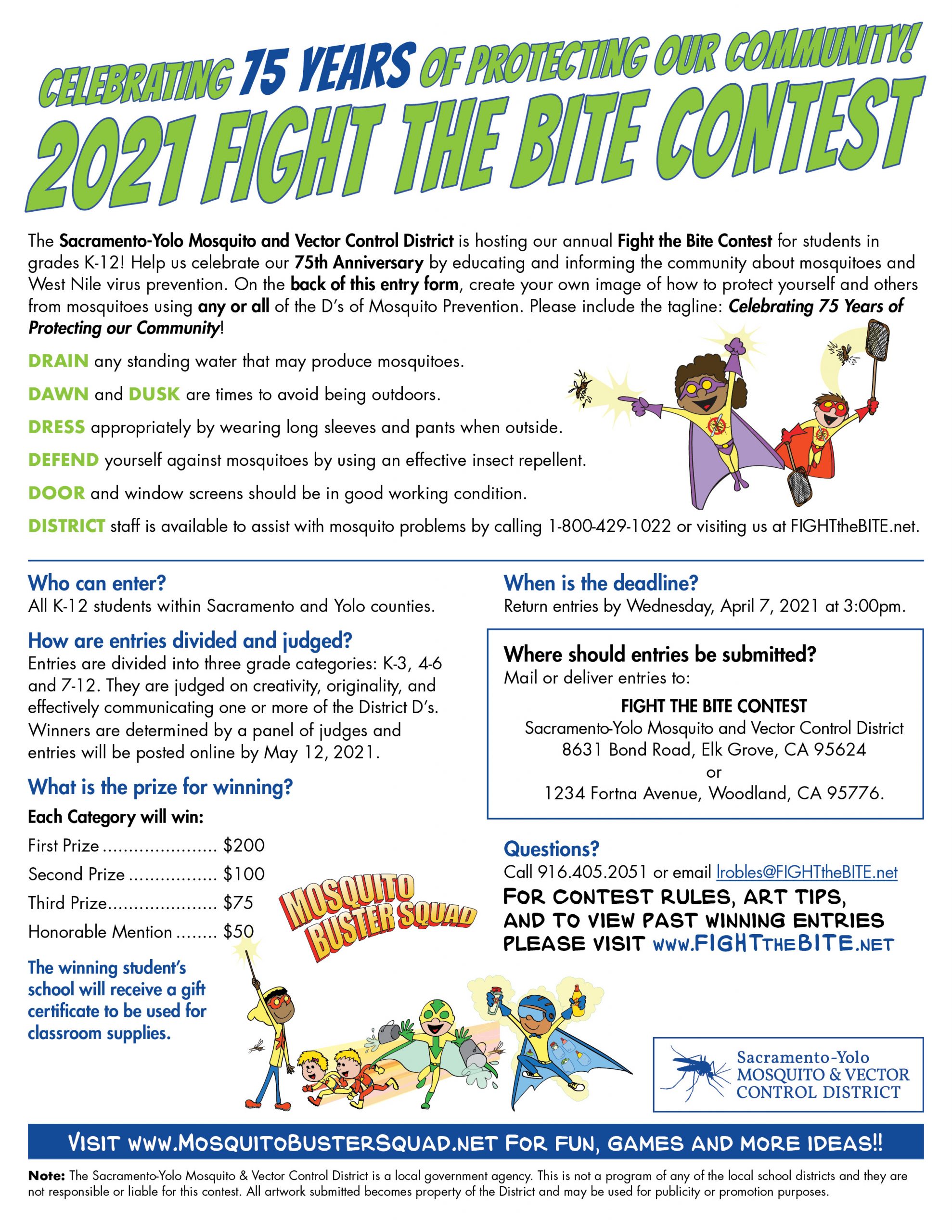FIGHT THE BITE CONTEST - Sacramento-Yolo Mosquito & Vector Control